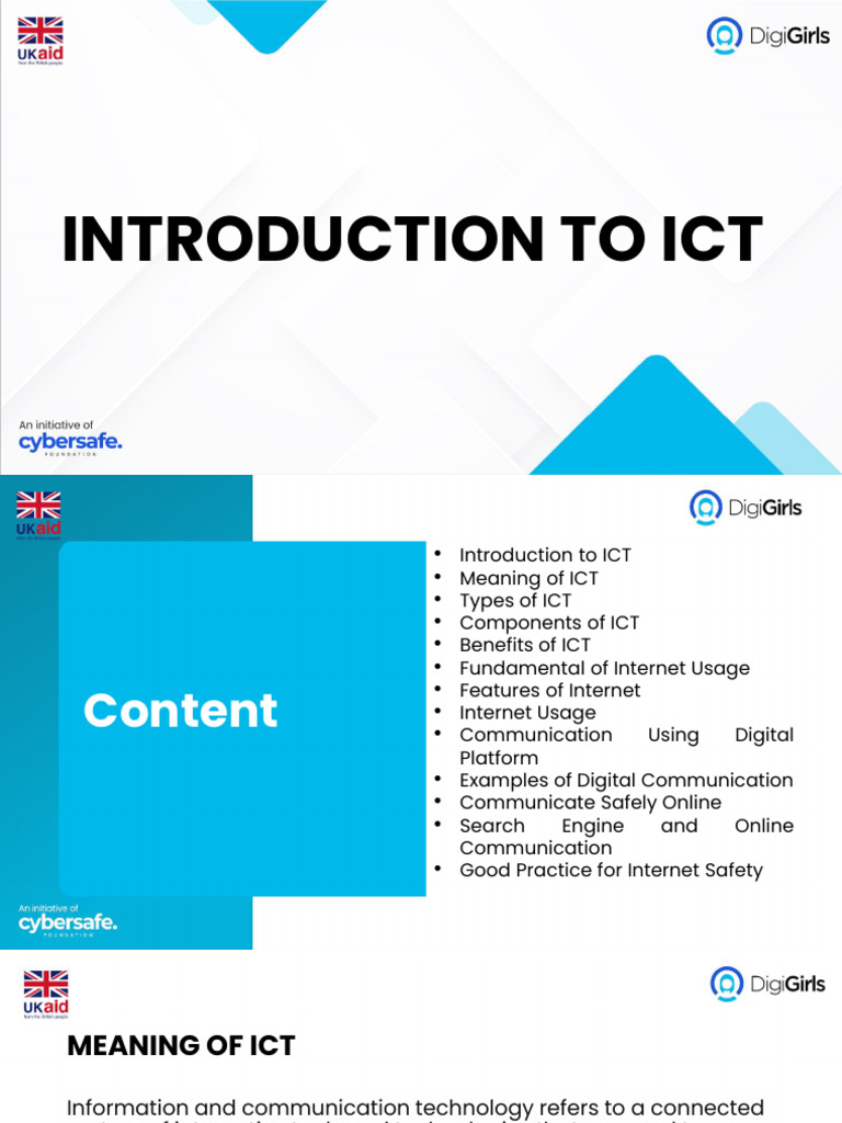 INTRODUCTION TO ICT | PDF | Internet | Information And Communications ...
