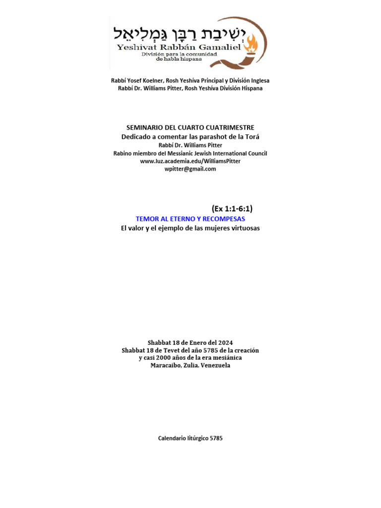 13 LECCIONES DE TORÁ 5785 Parashá Shemot 5785 | PDF | Libro del éxodo | Lenguaje hebreo