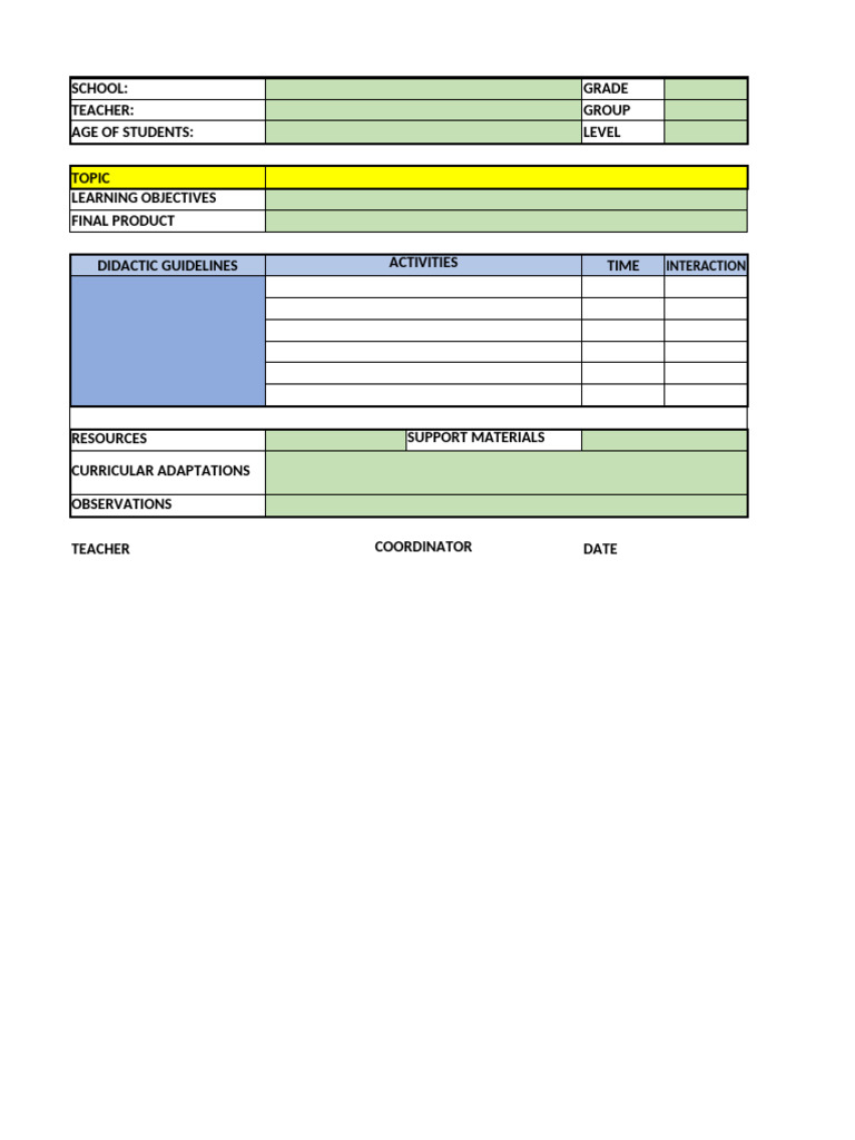 Lesson Plan Simple Format | PDF
