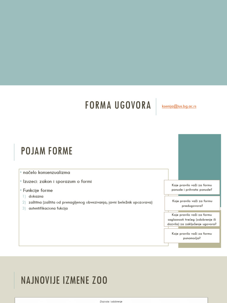Forma Ugovora | PDF