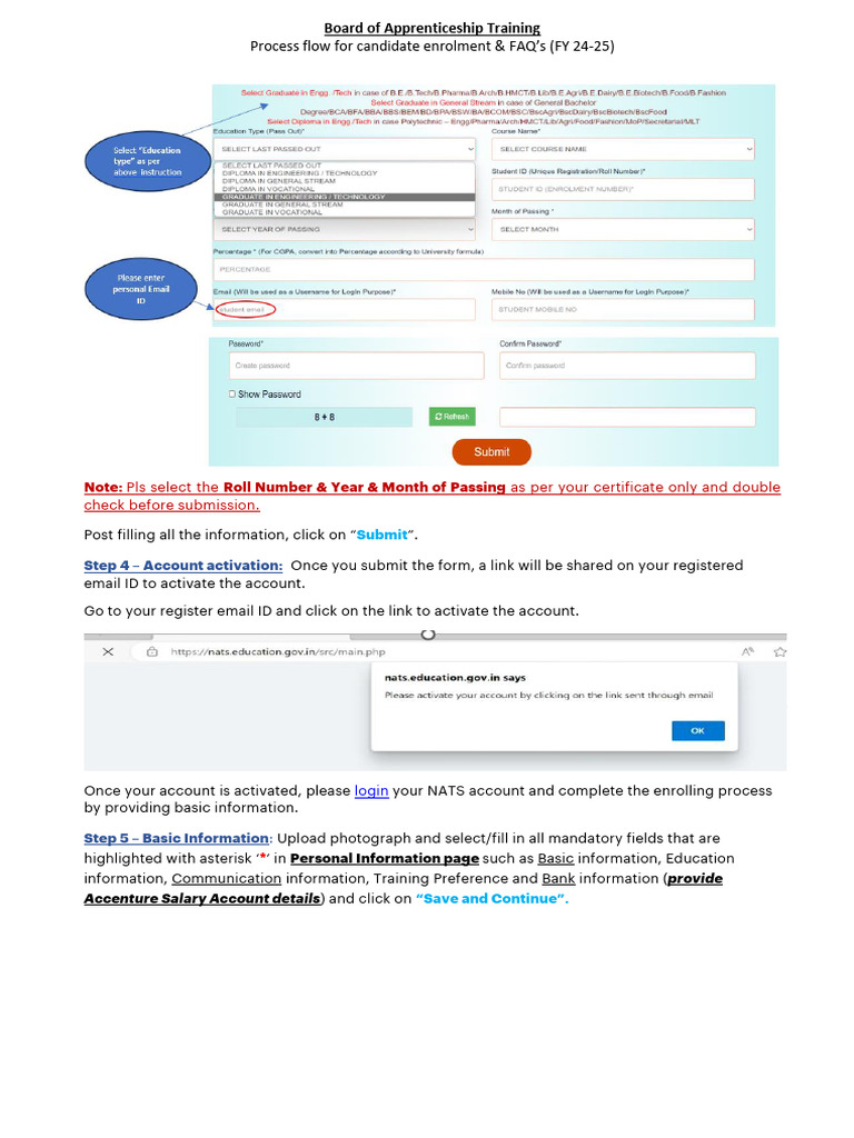 2024-25 - Enrolment Process & FAQ's NATS 2.0 - 04 | PDF