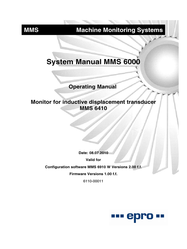 System Manual MMS 6000: MMS Machine Monitoring Systems | PDF ...