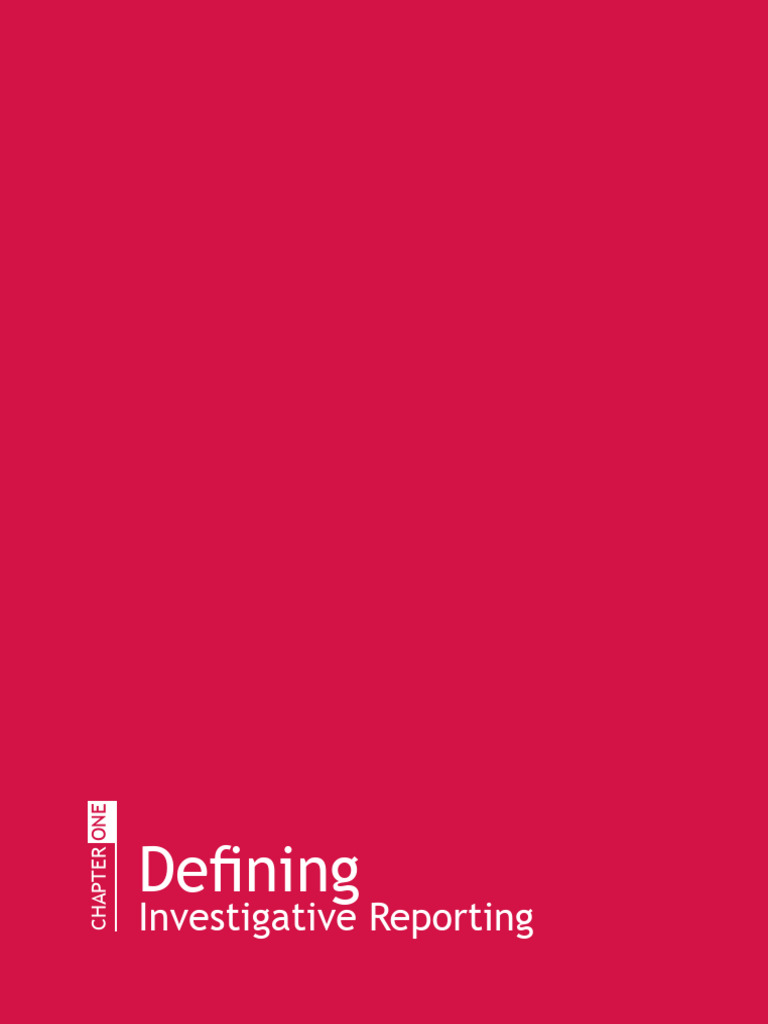 Understanding Investigative Reporting | PDF