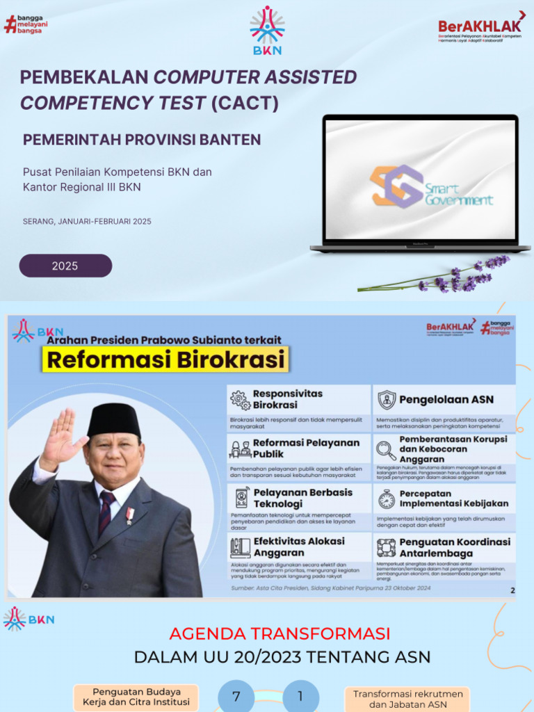 Pembekalan CACT Banten | PDF