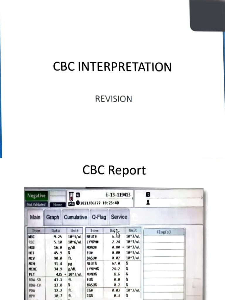 CBC Interpretation | PDF
