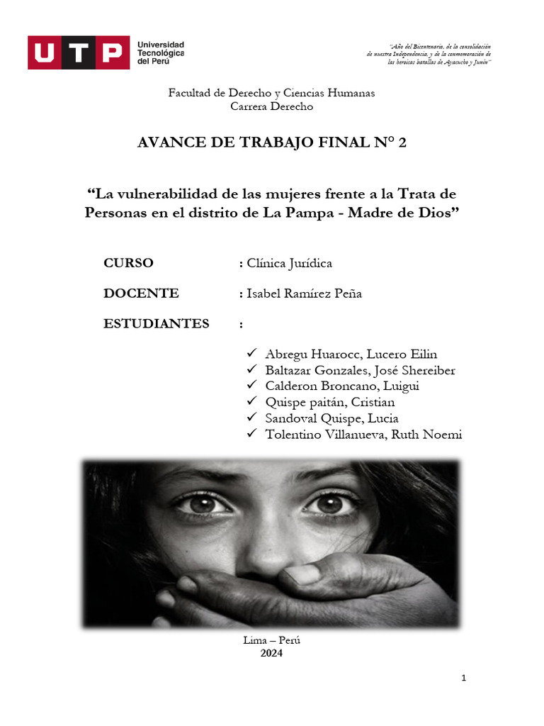 TA2 Clínica Jurídica | PDF | Trata de personas