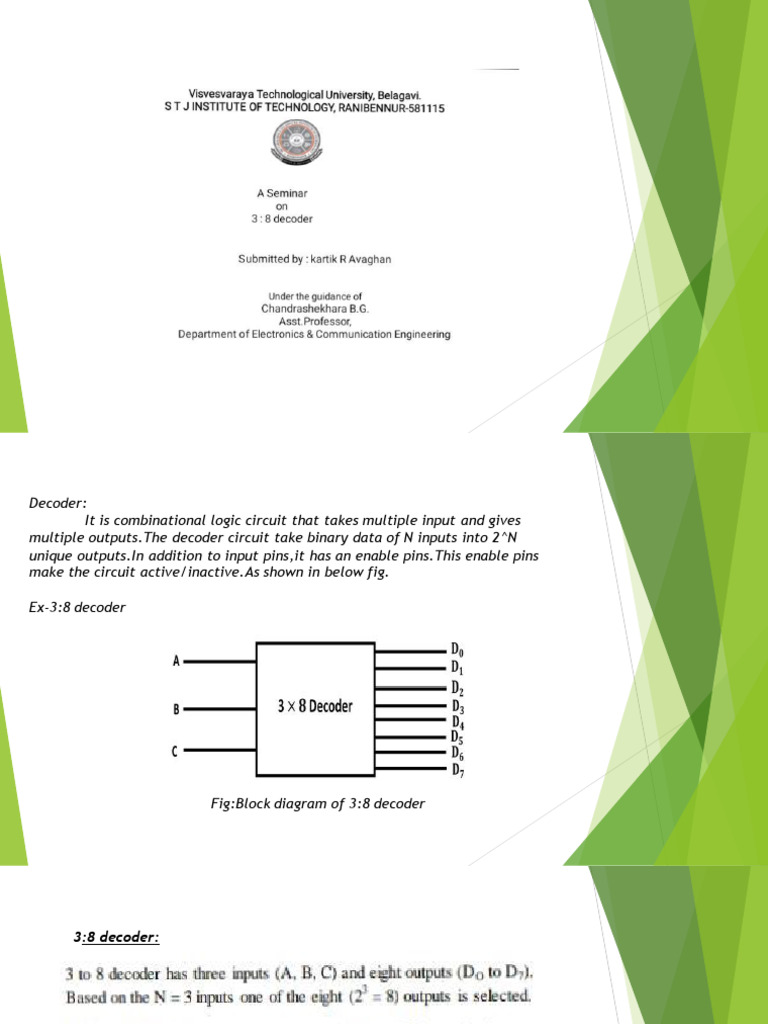 Understanding 3:8 Decoder Circuit | PDF
