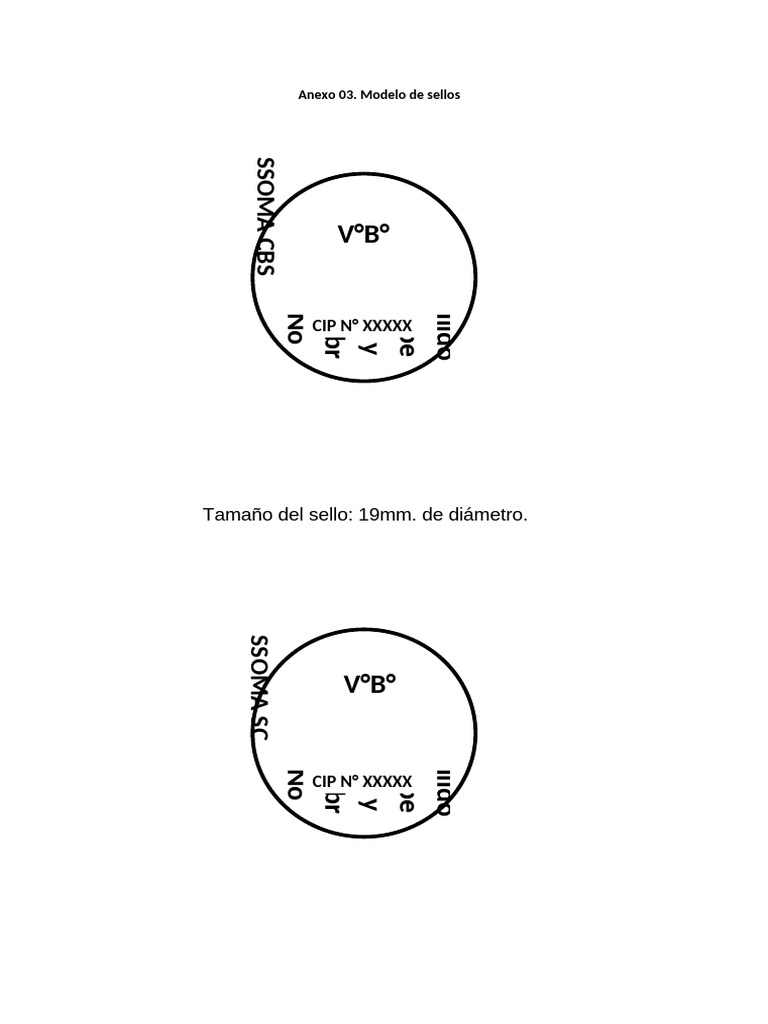 Anexo 04. Modelo de Sello | PDF