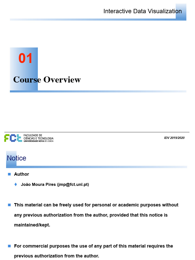 IDV-01-Course Overview | PDF | Visualization (Graphics) | Rendering (Computer Graphics)