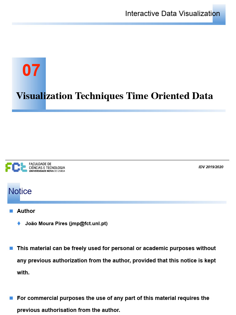 IDV-07-Visualization For Time Oriented Data | PDF | Time | Visualization (Graphics)