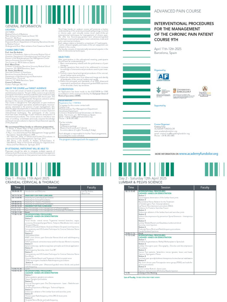 Interventional Course | PDF | Pain Management | Vertebra