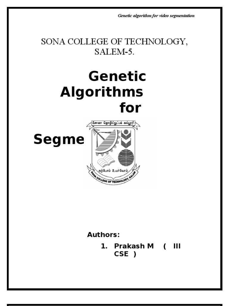 Genetic Algorithms Paper | PDF | Image Segmentation | Genetic Algorithm