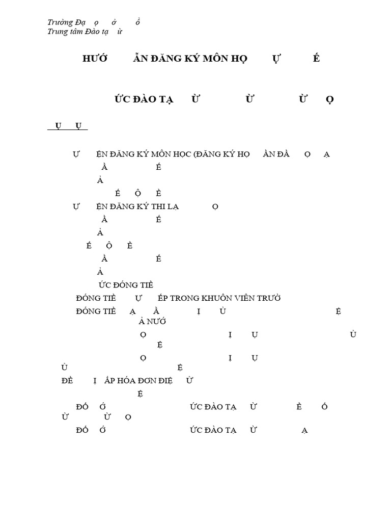 Huong Dan Dang Ky Mon Hoc Truc Tuyen - Netweb | PDF