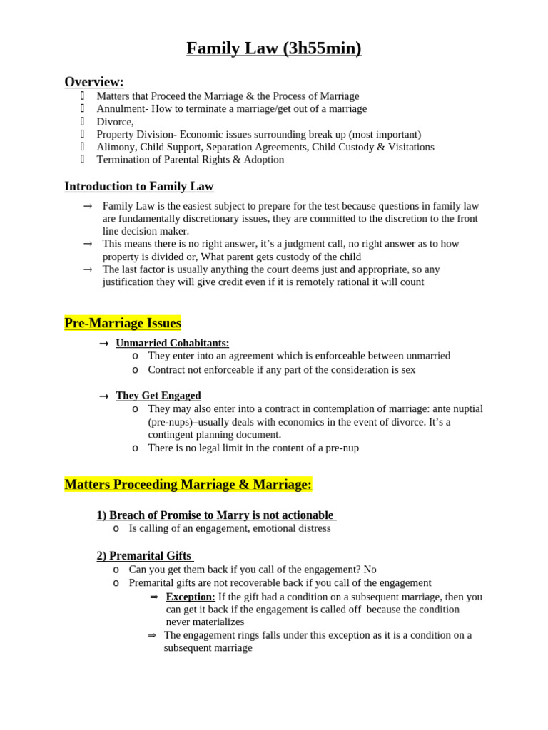 Family Law | PDF | Annulment | Child Support