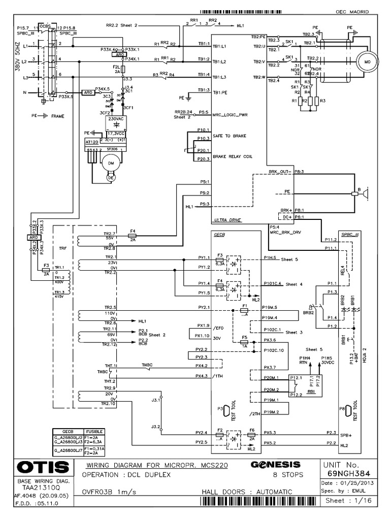 Schema Otis Genesis 110v | PDF