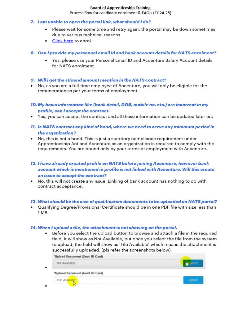 2024-25 - Enrolment Process & FAQ's NATS 2.0 - 10 | PDF