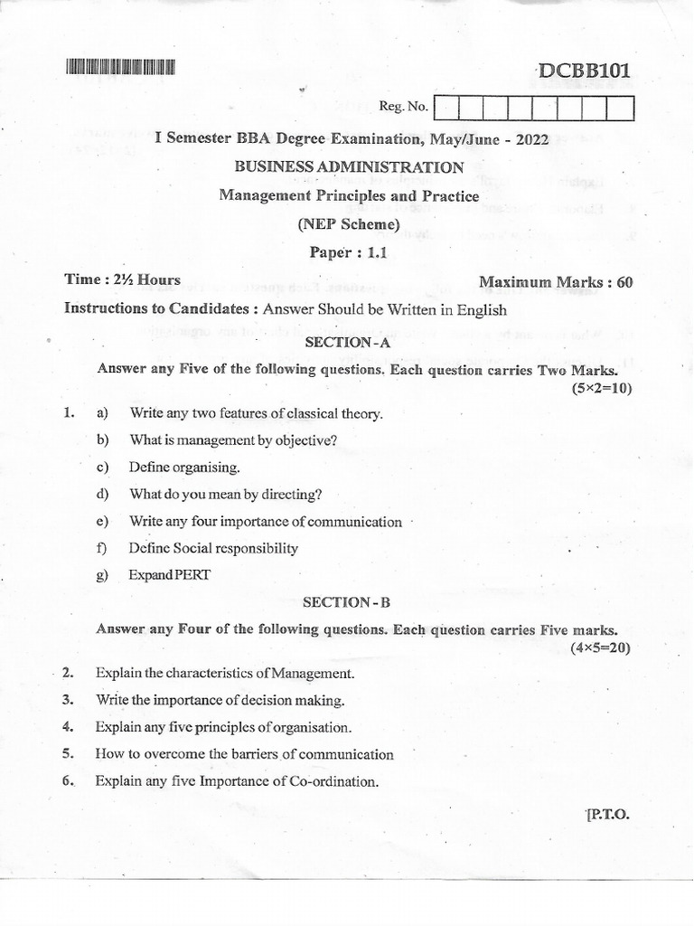 Management Principles and Practice | PDF