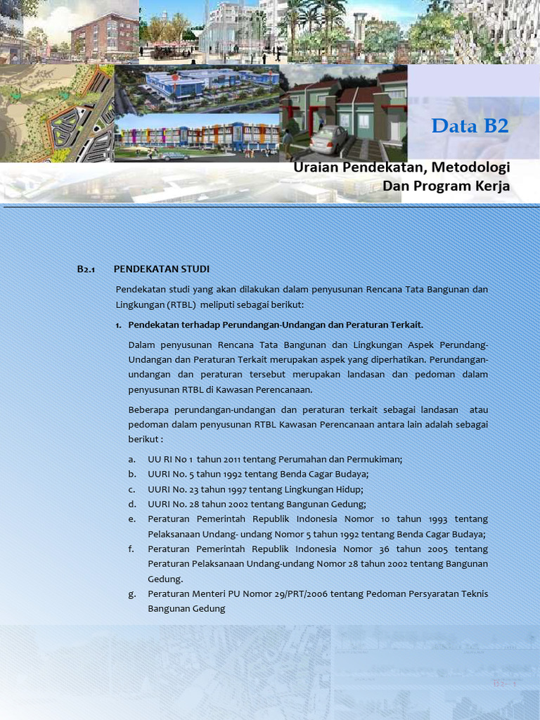 Pendekatan Dan Metodologi RTBL | PDF