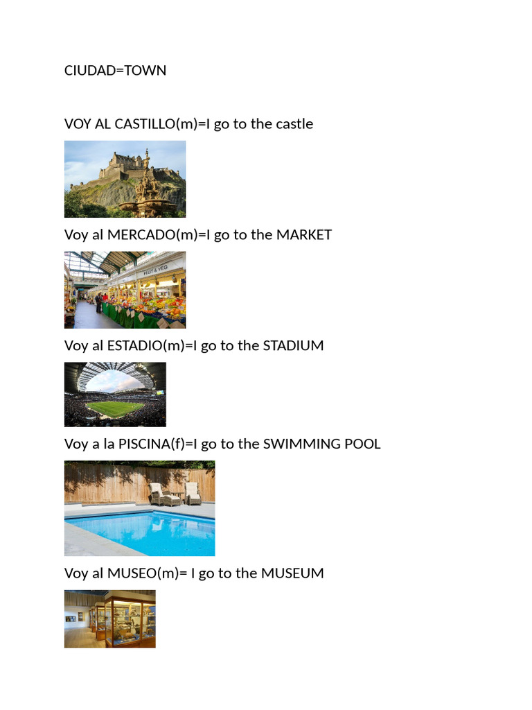 Spanish Places and Their Translations | PDF