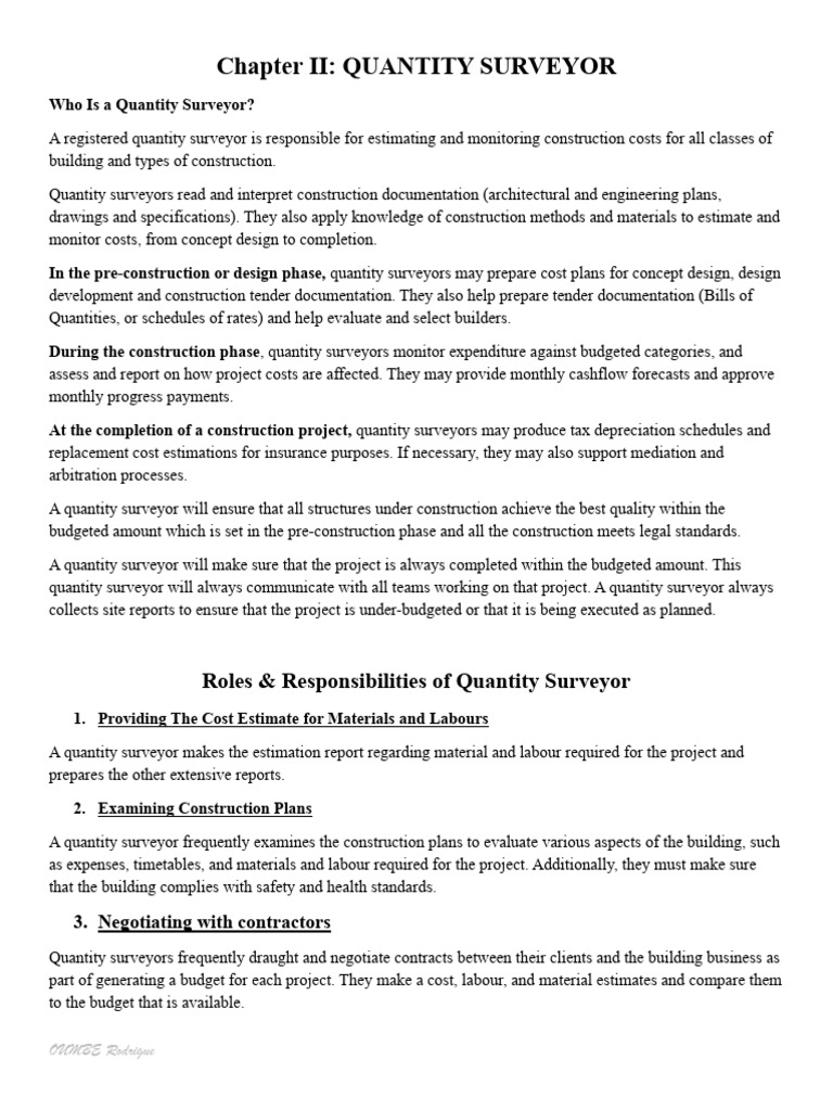 Quantity Surveyor 050159 | PDF | Risk | Business