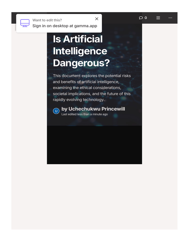 Is Artificial Intelligence Dangerous | PDF | Artificial Intelligence | Intelligence (AI) & Semantics