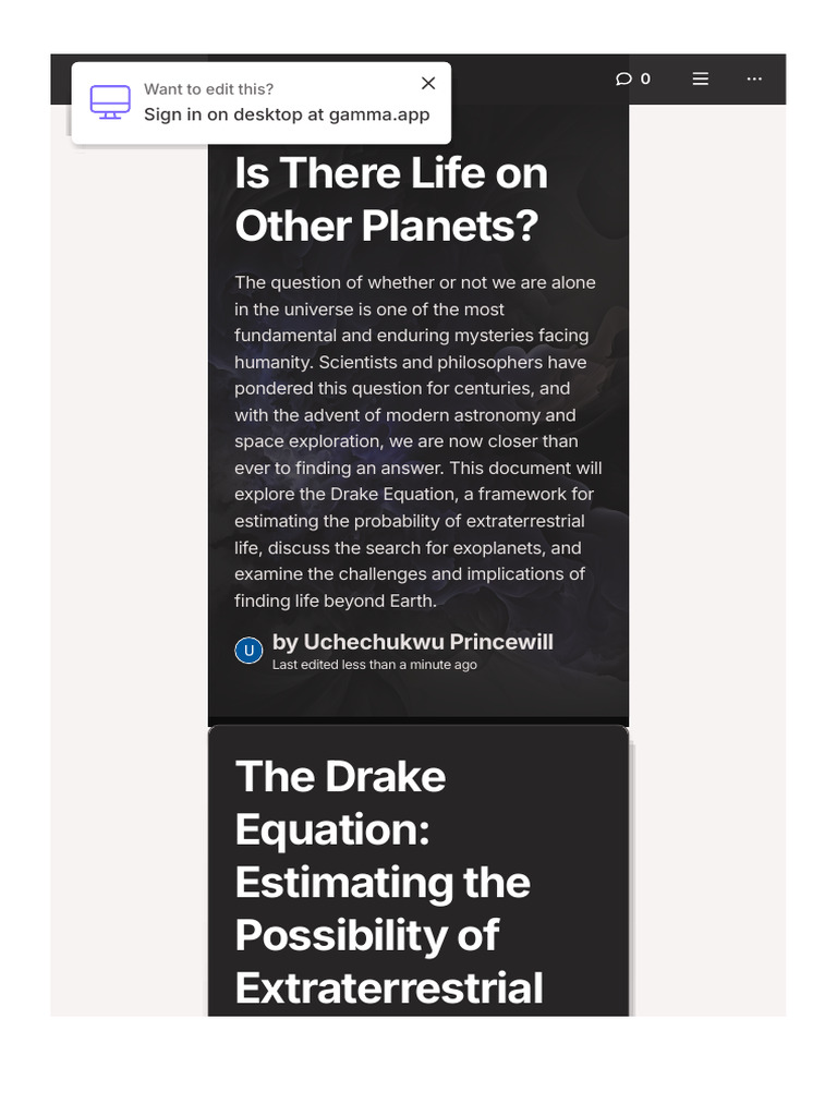 Is There Life On Other Planets? | PDF | Exoplanet | Extraterrestrial Life