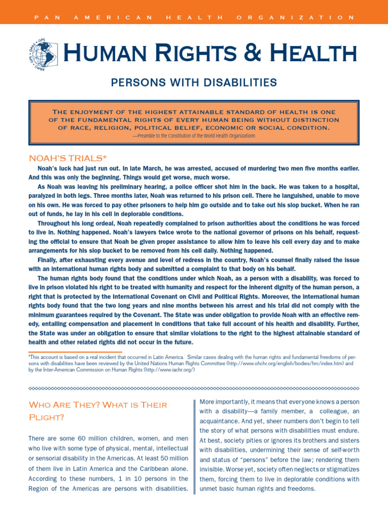 Disability Rights in the Americas | PDF | Human Rights | Rights