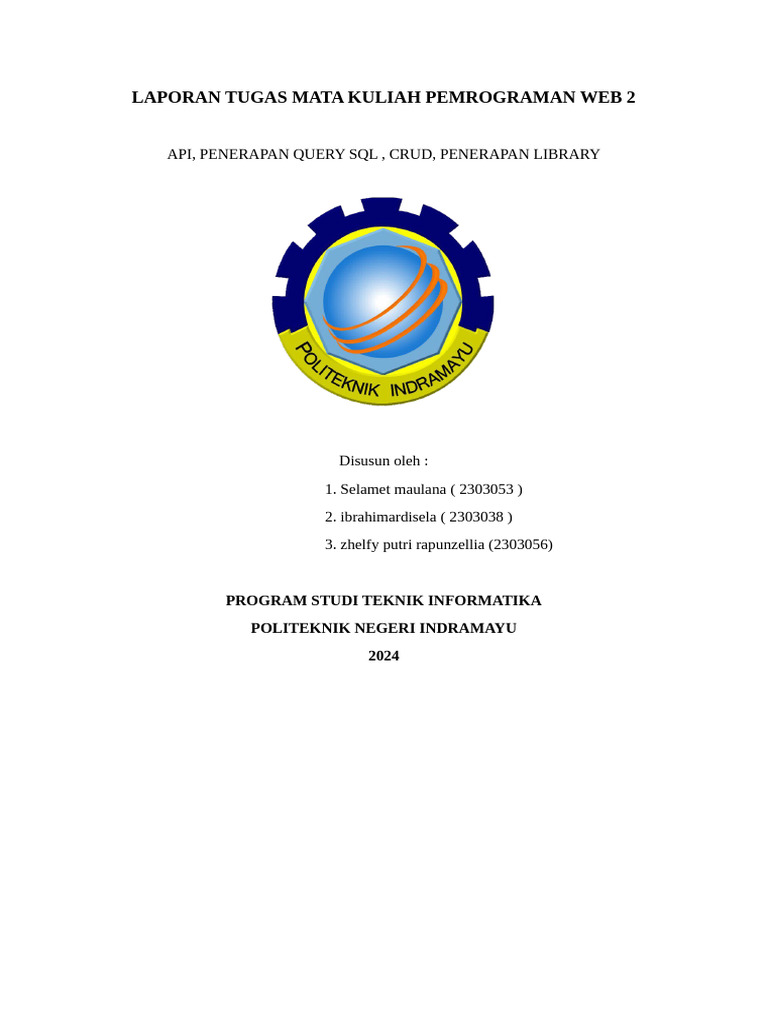 Laporan Tugas Mata Kuliah Pemrograman Web 2 | PDF
