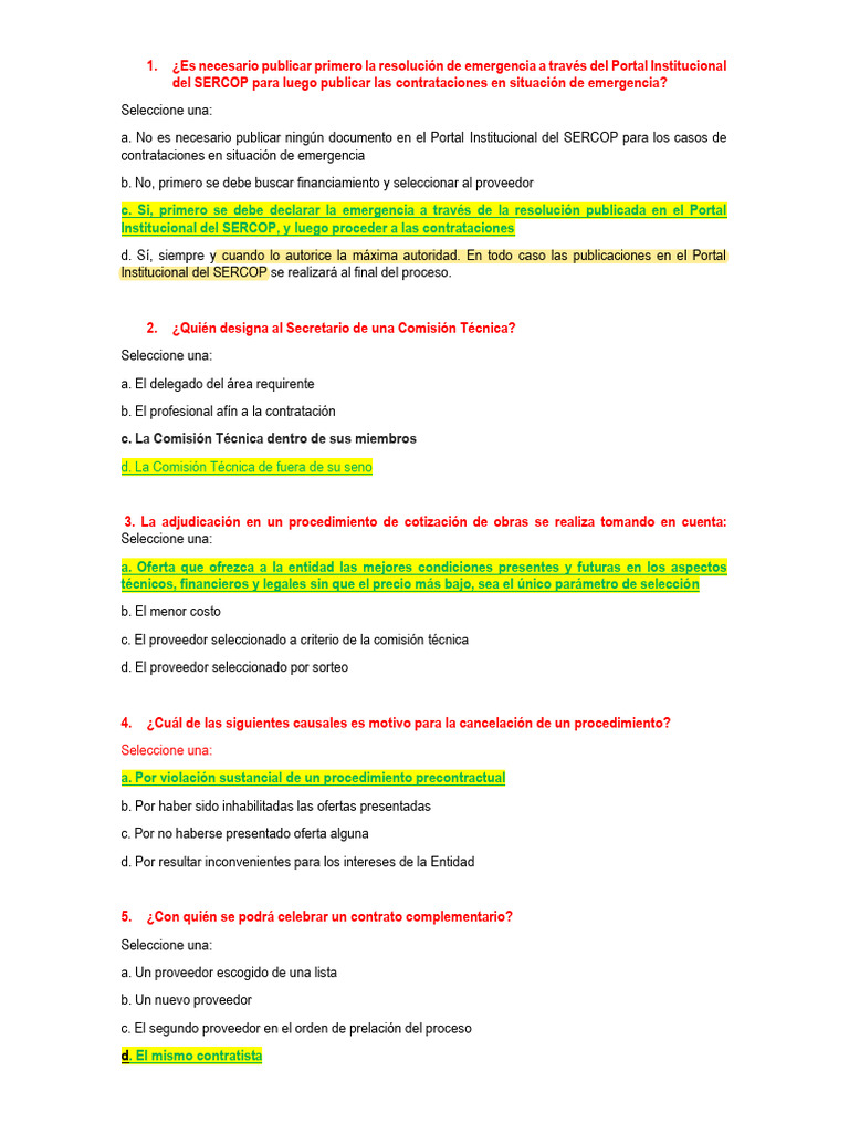 Preguntas Sercop 2 | PDF | Subasta | Outsourcing