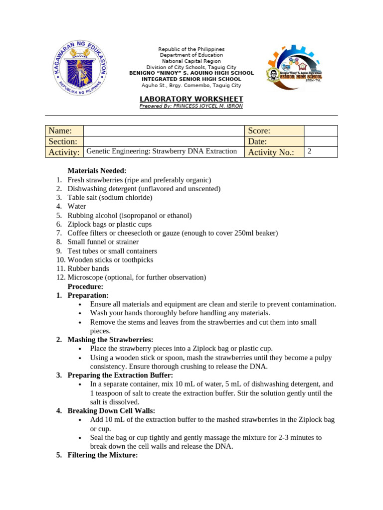 GE Plant Grafting Worksheet 2 2024 Biology 2 | PDF | Dna