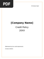 Credit Policy Sample637225320210415 | PDF | Policy | Credit