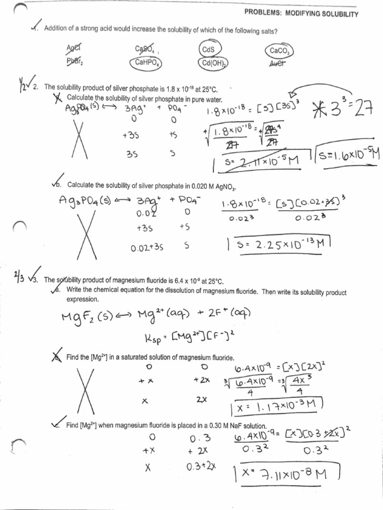 Modifying Solubility Problems | PDF