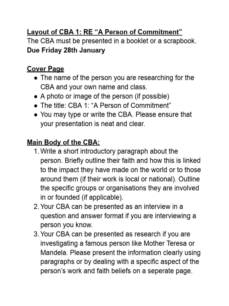 How to_ CBA 1 | PDF | Faith