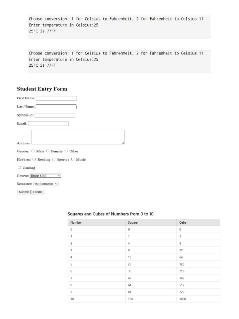 Web Tech Output | PDF