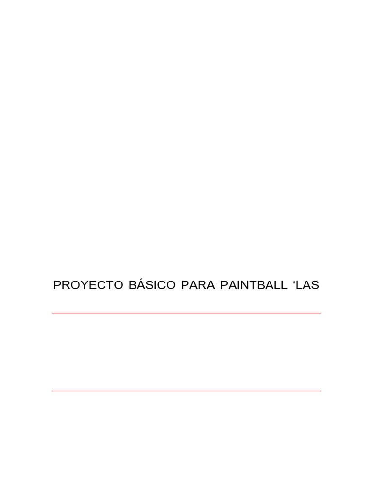 Proyecto-basico-Paintball-Memoria | PDF | Planificación urbana