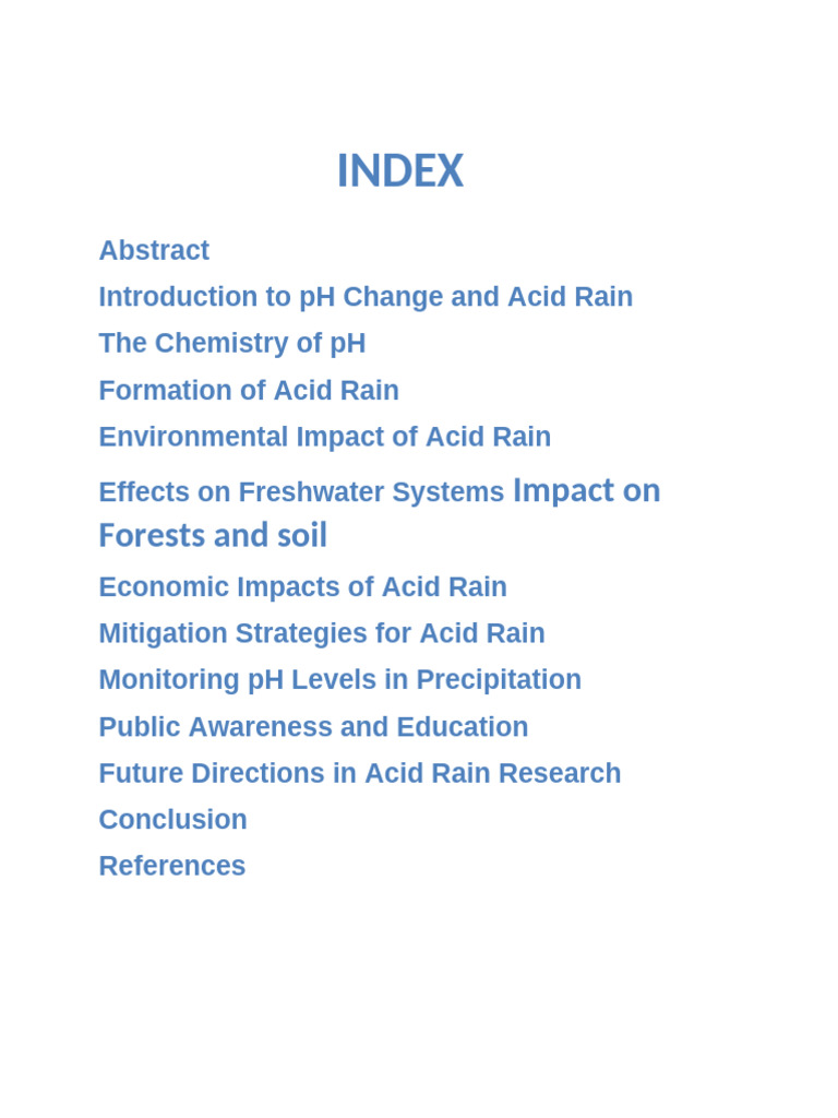 Understanding Acid Rain and PH Changes | PDF | Ph | Soil