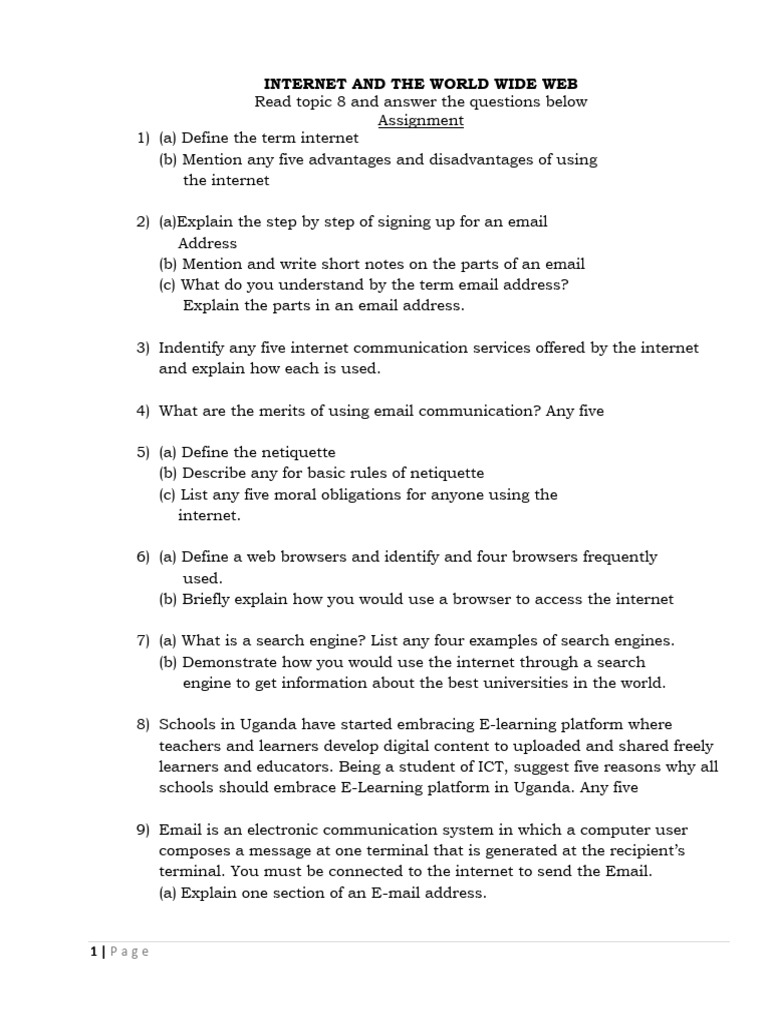 Understanding Internet Basics and E-Learning | PDF | Internet | World ...
