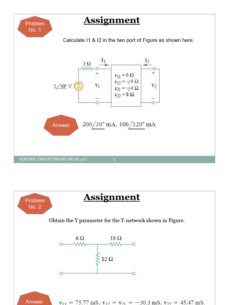 Assignment 1 CKT 2022 | PDF | Network Analysis (Electrical Circuits ...