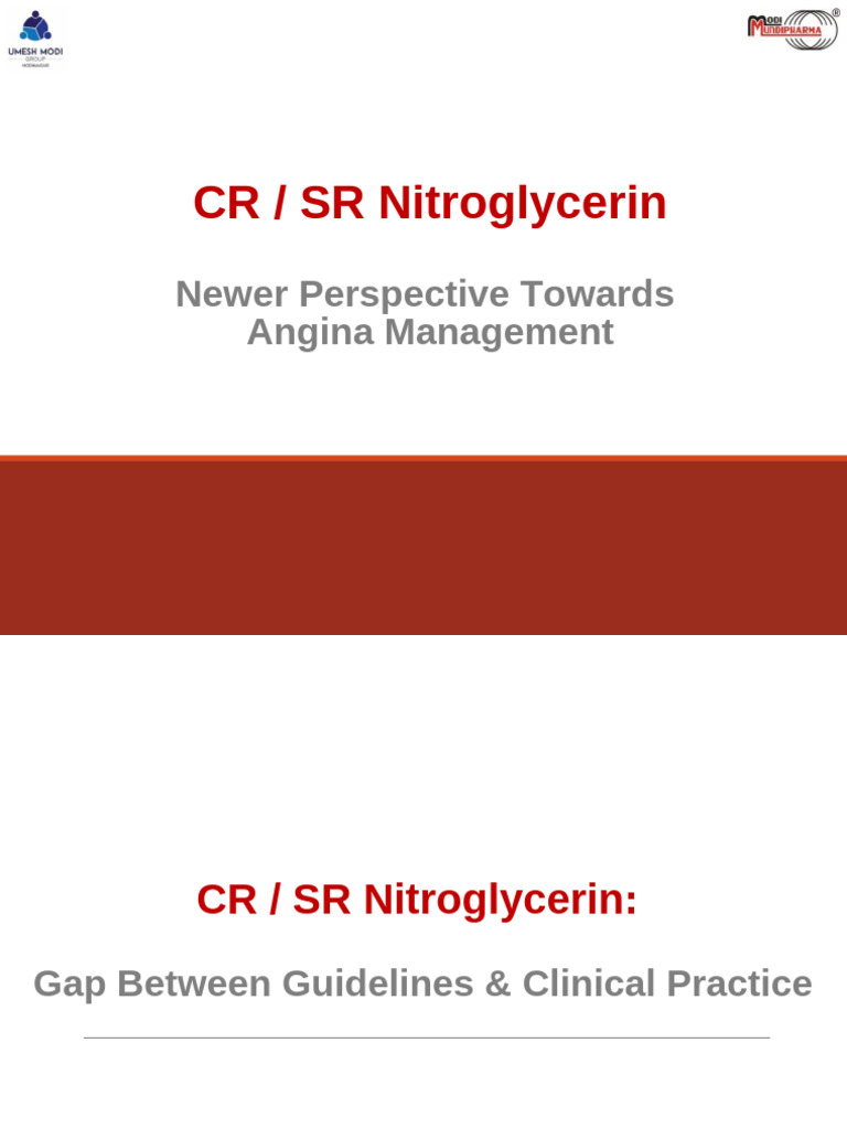 CR-SR Nitroglycerin - Newer Perspective Towards Angina Management | PDF ...