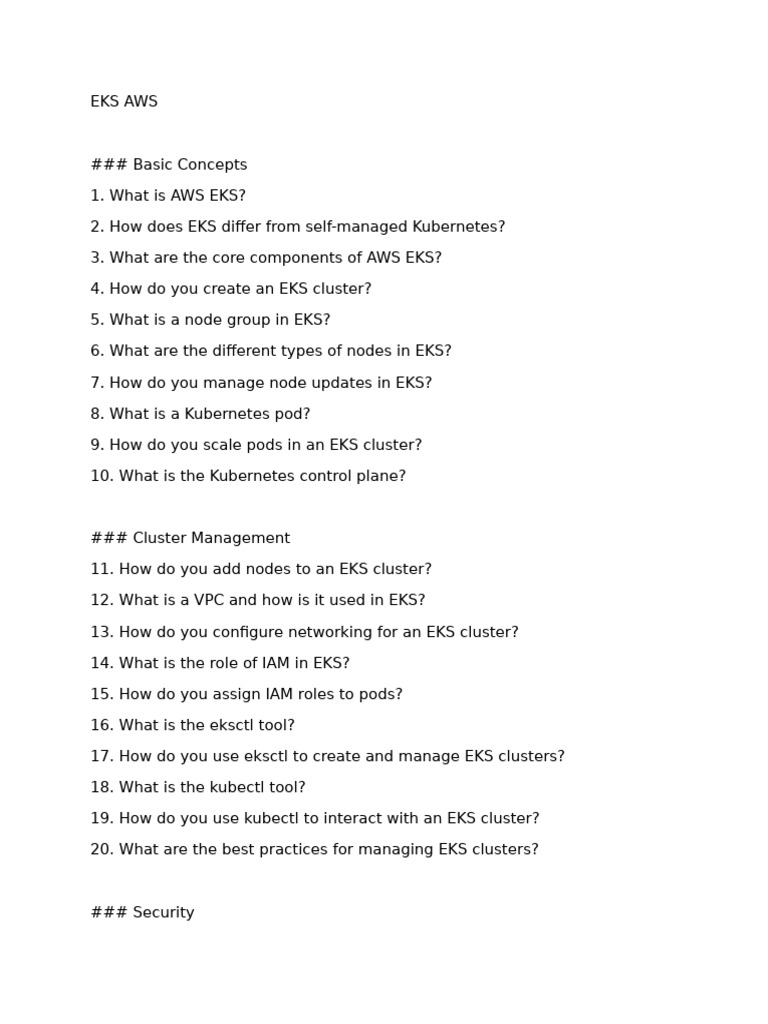 200-EKS-questions | PDF | Computer Cluster | Computer Engineering