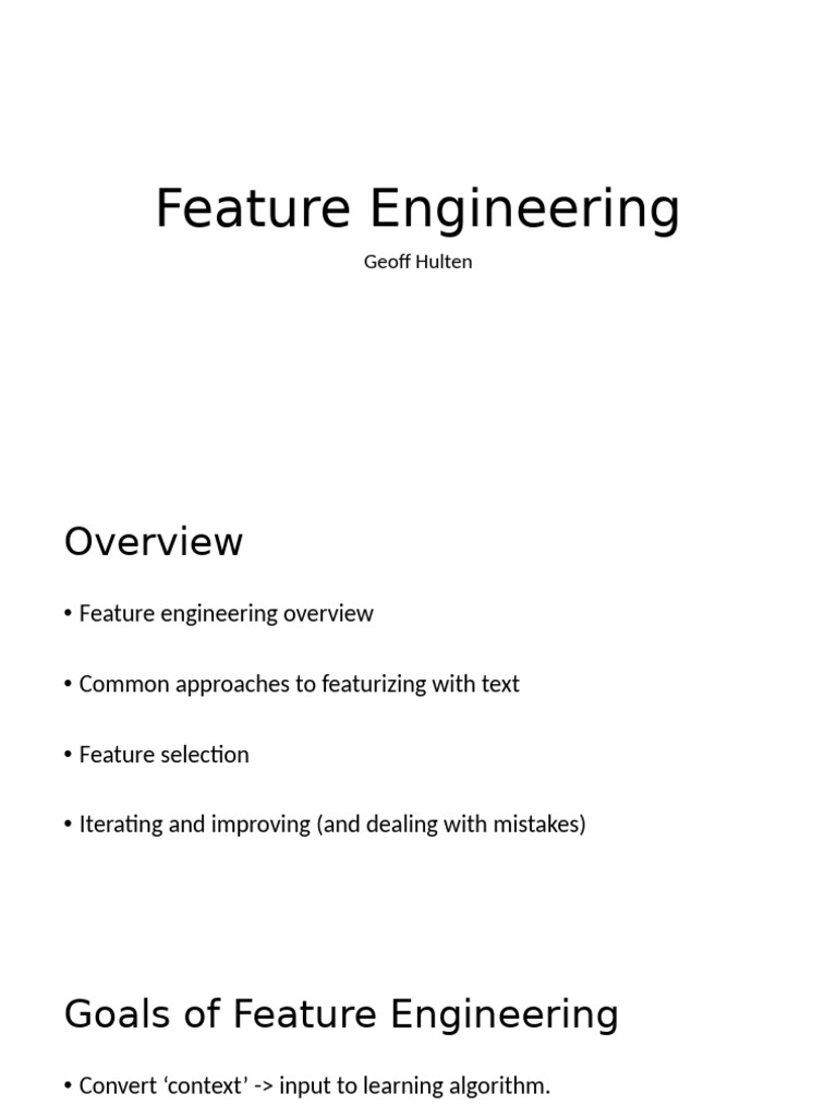 Feature Engineering Techniques for Text | PDF | Applied Mathematics ...