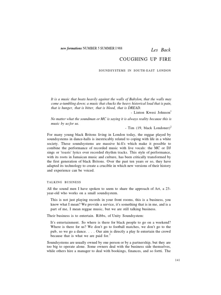 Sound Systems in London | PDF | Reggae | Rapping