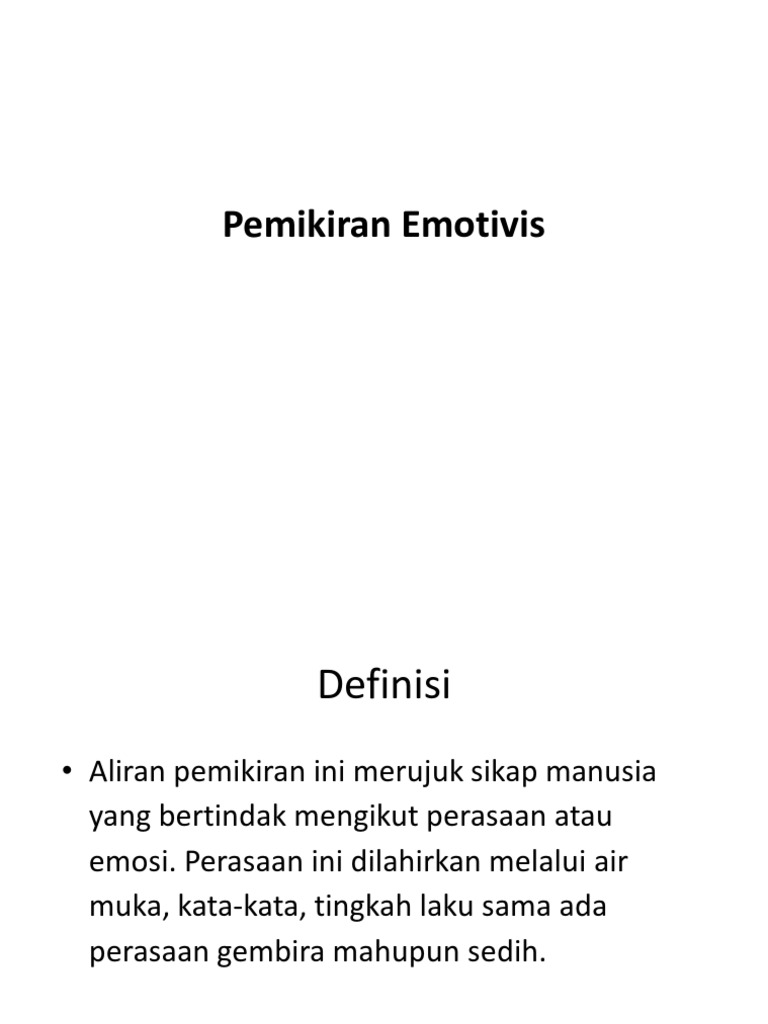 Emotivisme dalam Pemikiran Modern | PDF | Pengembangan Diri
