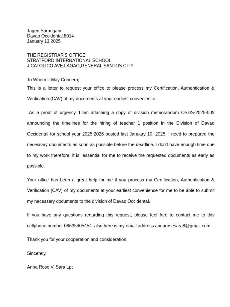 Urgent Request for Document Processing | PDF