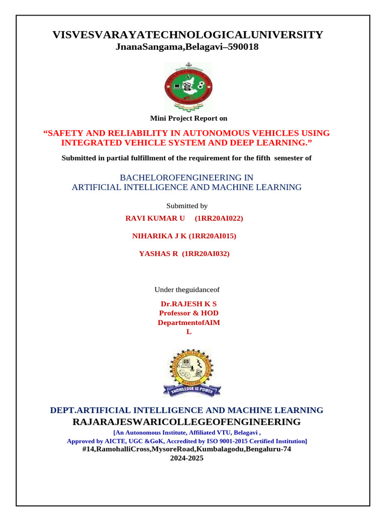 Mini Project Work 2022 Batch List 2024-25 Front Page | PDF | Simulation ...