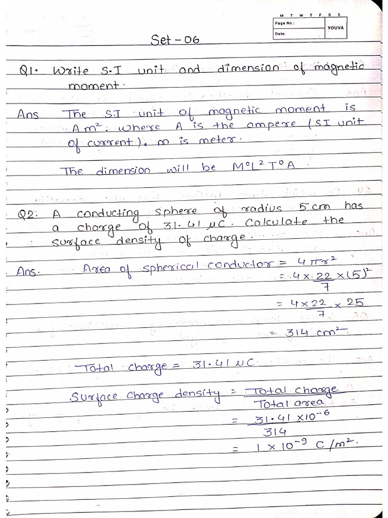 Set 6 Physics | PDF