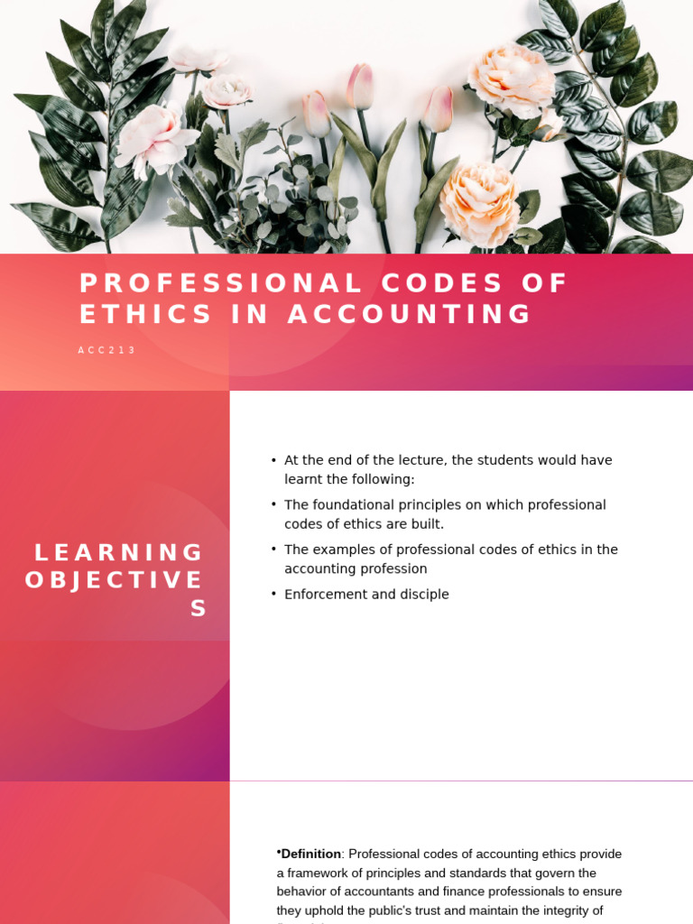 Professional Codes of Ethics | PDF | Accounting | Audit