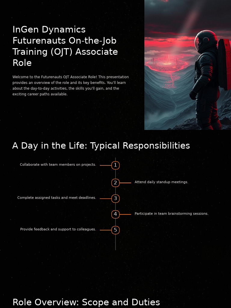InGen Dynamics Futurenauts On The Job Training OJT Associate Role | PDF | Mentorship | Human ...