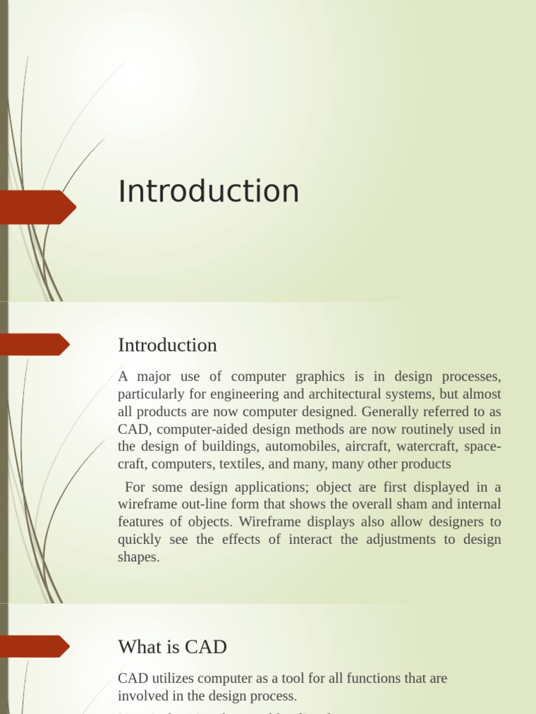 Unit 1 Introduction of CAD | PDF | Computer Aided Design | Input/Output