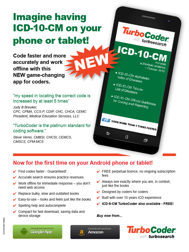 Icd 10 CM Android Ebrochure | PDF | Android (Operating System) | Mobile App
